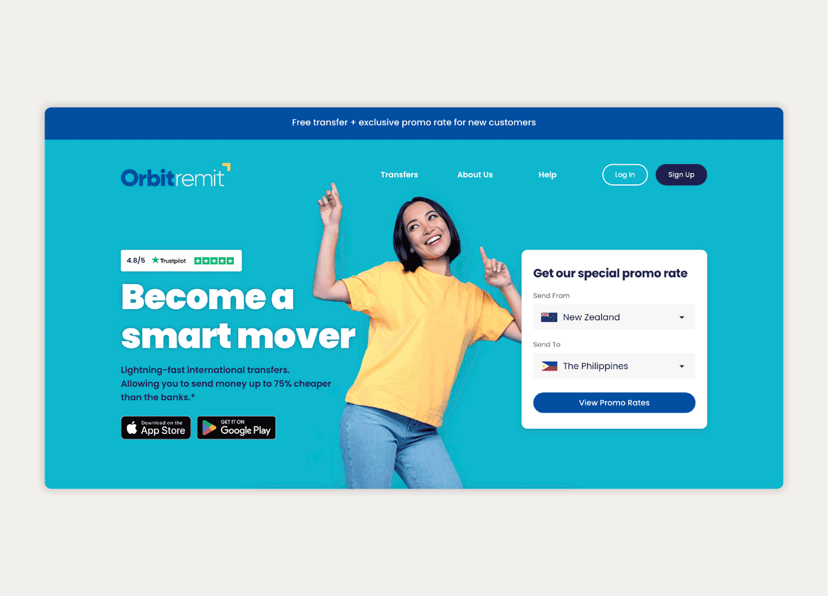 Creating an account with OrbitRemit – OrbitRemit