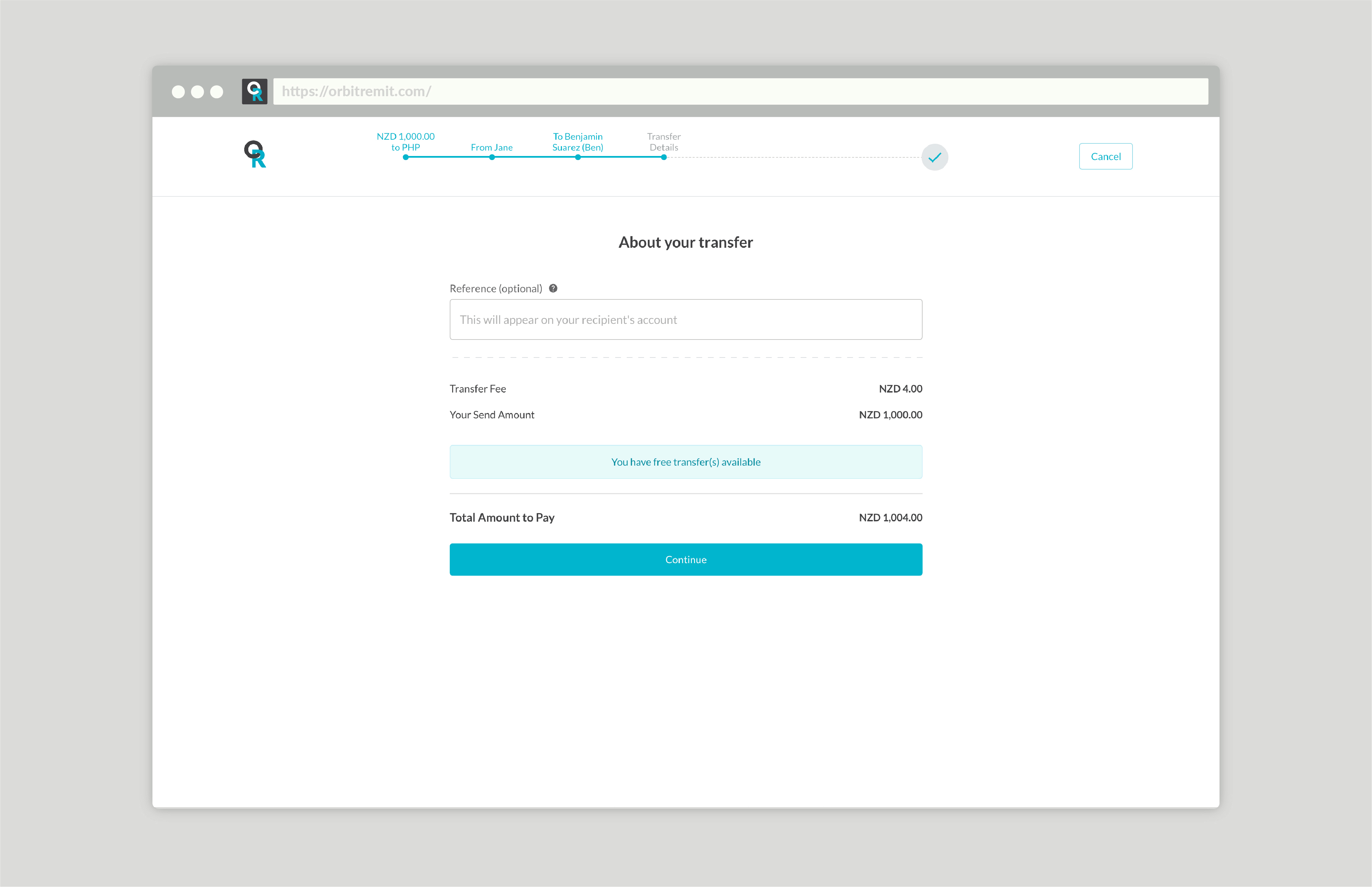 Free Transfers – OrbitRemit
